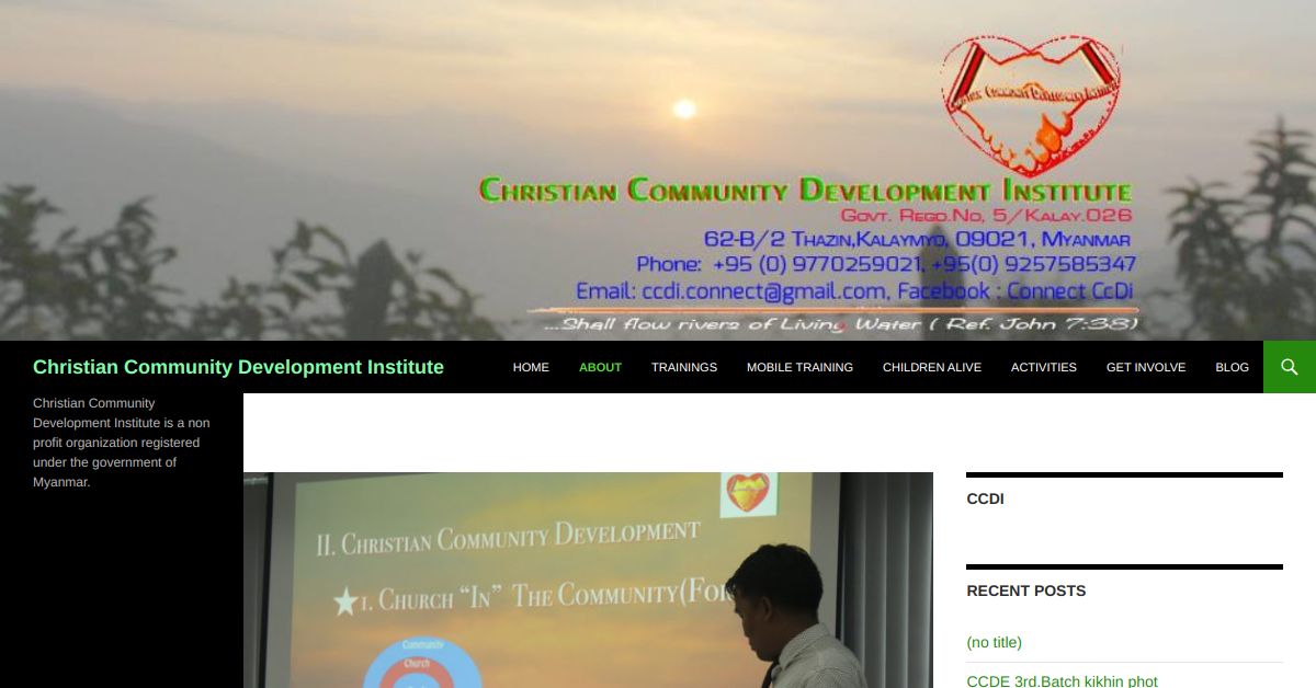 About | Christian Community Development Institute